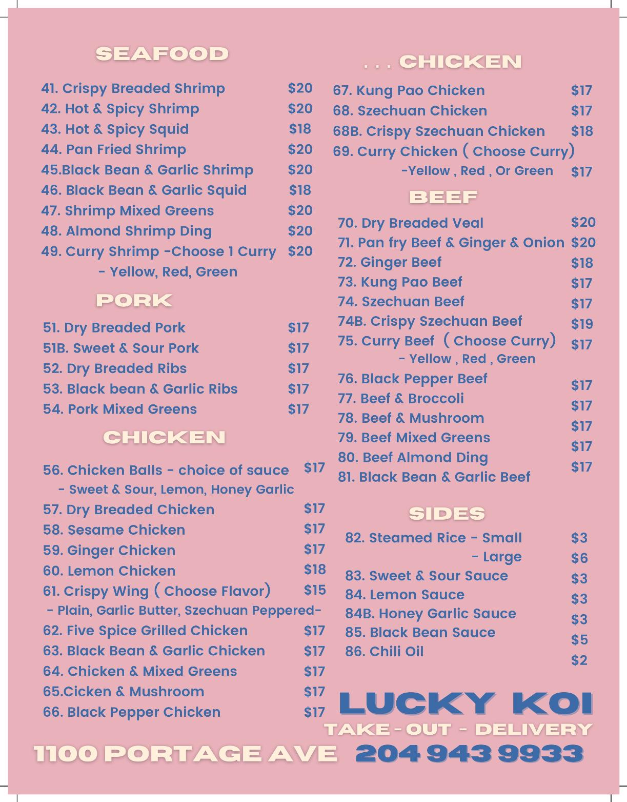 LUCKY KOI EXPRESS CHINESE RESTAURANT